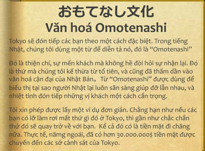Omotenashi là gì? Những yếu tố cốt lõi trong tinh thần này