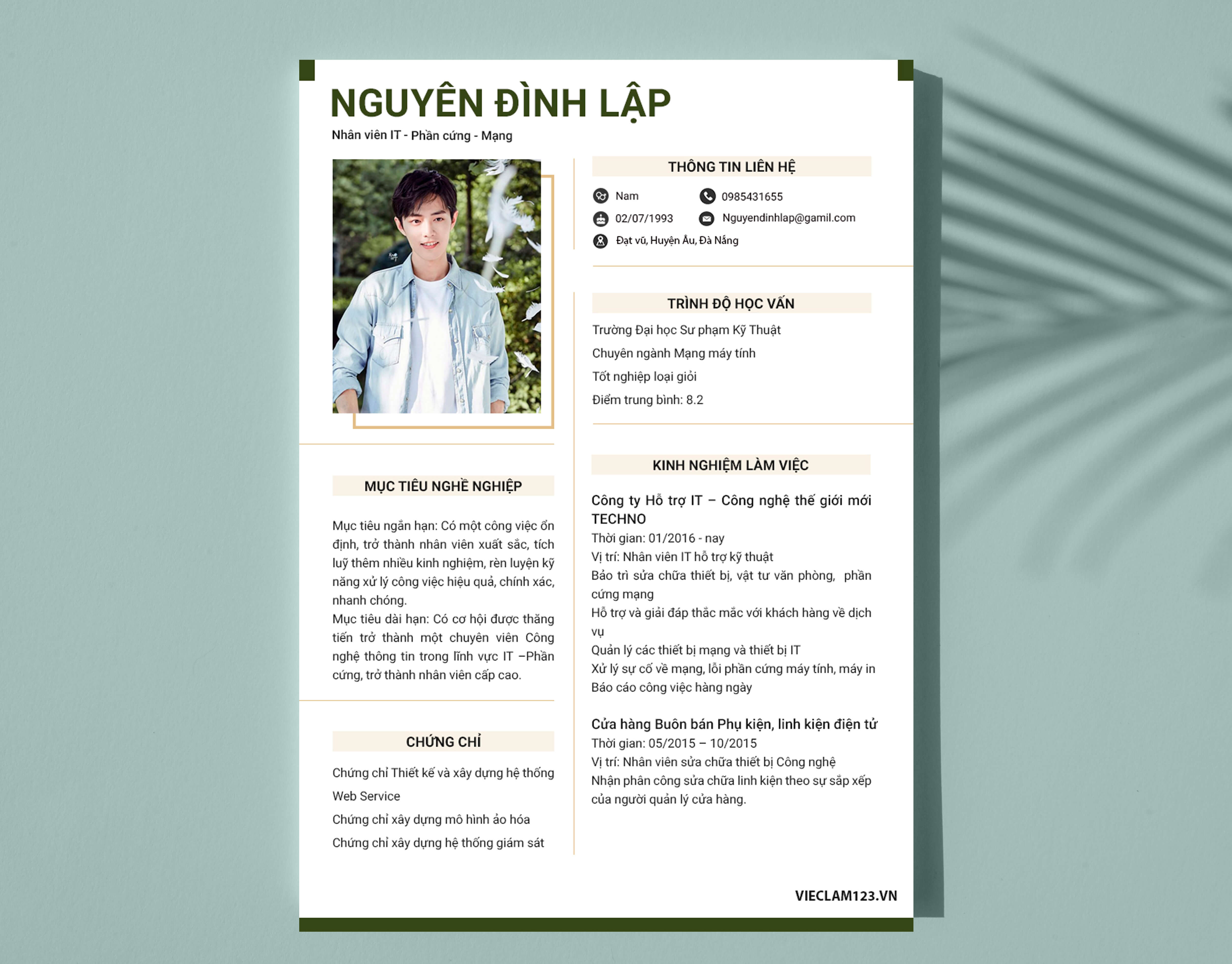 10+ Mẫu CV IT - Công nghệ thông tin được yêu thích nhất